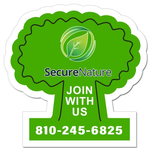 2.5x2.5 Custom Printed Tree Shaped Magnets 20 Mil