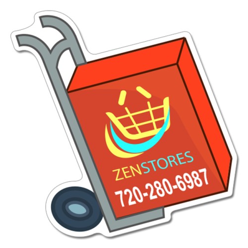 3x3 Custom Printed Cart Shaped Magnets 20 Mil