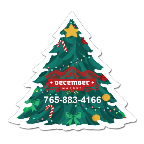 3.25x3.5 Custom Printed Tree Shaped Magnets 20 Mil