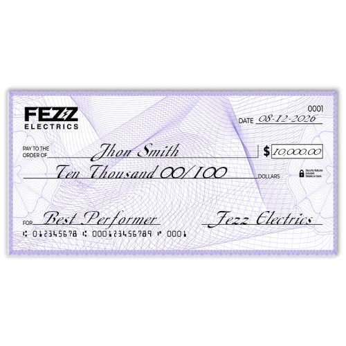 30" x 60" Economy Giant Checks