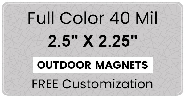 Magnet - 2.5x2.25 Round Corners - 40 Mil - Outdoor Safe