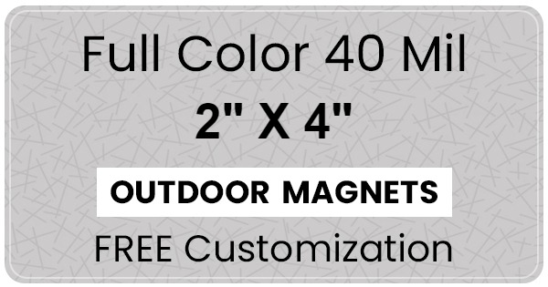 Magnet - 2x4 Round Corners - 40 Mil - Outdoor Safe
