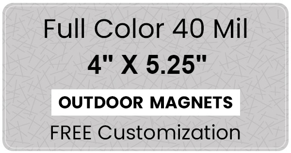 Magnet - 4x5.25 Round Corners - 40 Mil - Outdoor Safe