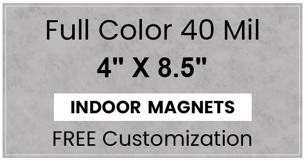 Magnet - 4x8.5 Square Corners - 40 Mil