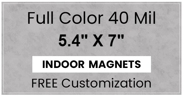 Magnet - 5.4x7 Square Corners - 40 Mil