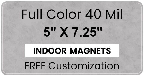 Magnet - 5x7.25 Round Corners - 40 Mil