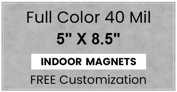 Magnet - 5x8.5 Square Corners - 40 Mil