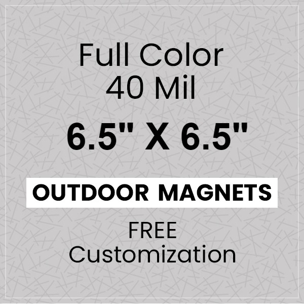 Magnet - 6.5x6.5 Square Corners - 40 Mil - Outdoor Safe