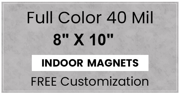 Magnet - 8x10 Square Corners - 40 Mil
