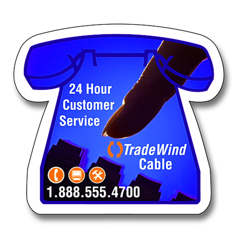 Magnet - Small Telephone Shape (2.63x2.38) - 40 Mil - Outdoor Safe