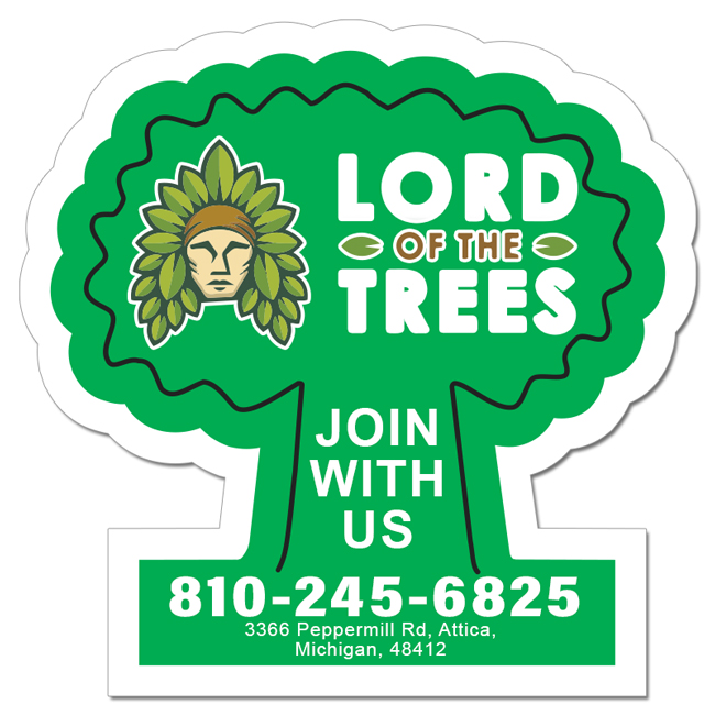 2.5x2.5 Tree Shaped Magnets - 20 Mil