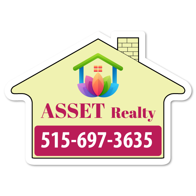 3.5x2.5 House Shape Magnets 20 Mil with Right Chimney