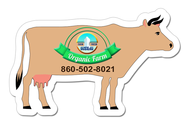 2.07x3.28 Cow Shaped Magnets - 20 Mil