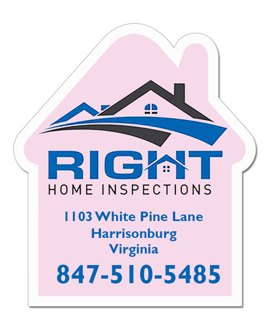 3.5x3 House Shaped Magnets - 20 Mil