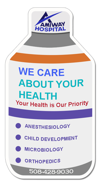 7.95x4.2 Bottle Shaped Magnets - 20 Mil