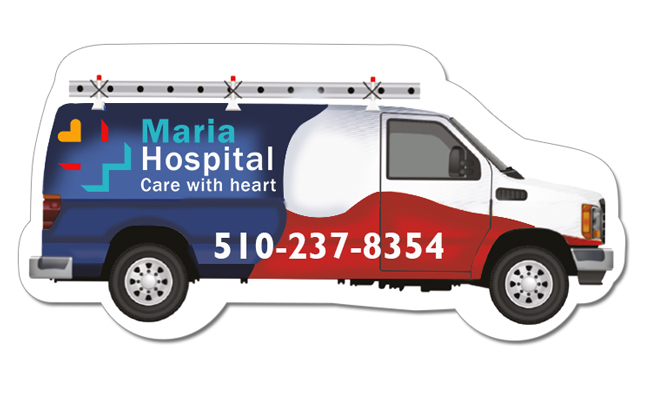 2.02x4.44 Van Shaped Magnets - 20 Mil