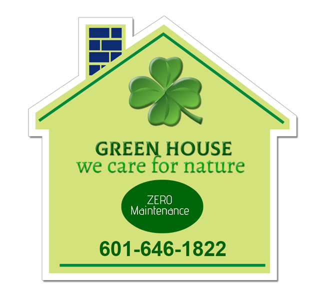 4.78x4.88 House Shaped Magnets 20 Mil