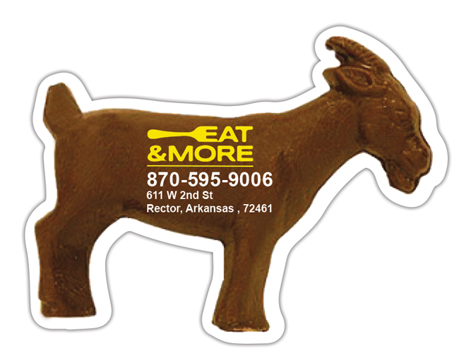 3x4 Goat Shaped Magnets - 20 Mil