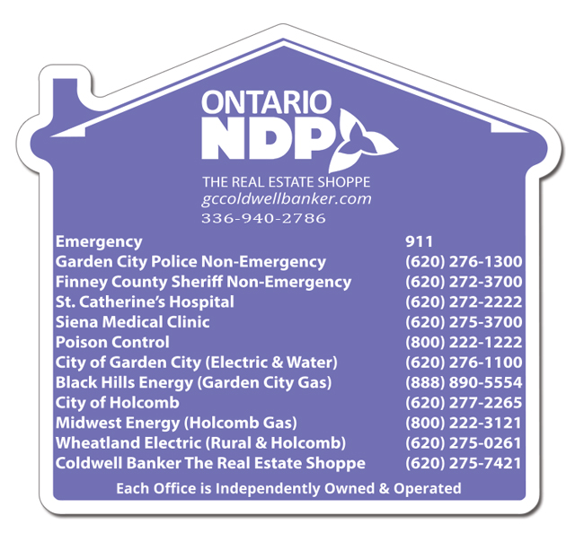 5x4.5 House Shaped Magnets - 20 Mil