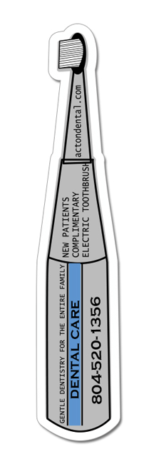 1.25x6.25 Tooth Brush Shaped Magnets - 20 Mil