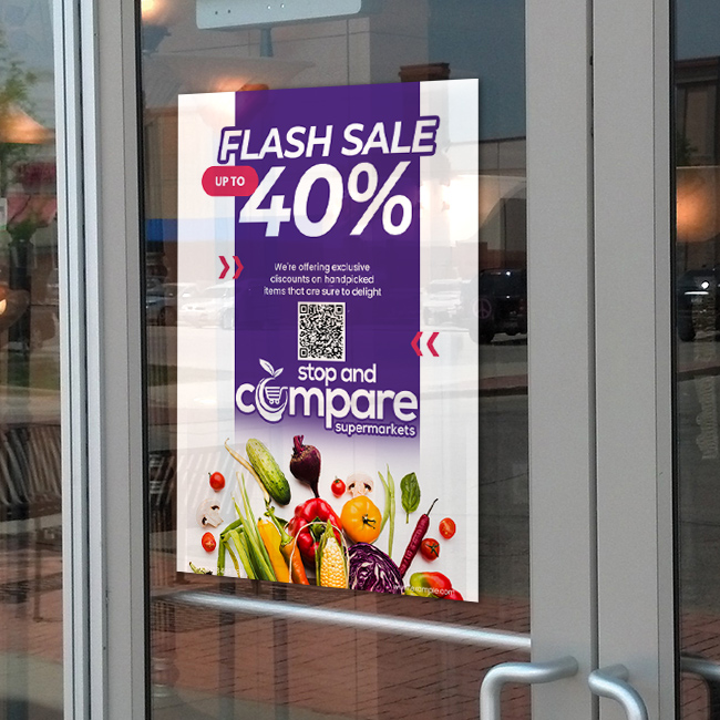 18"x24" Static Window Clings