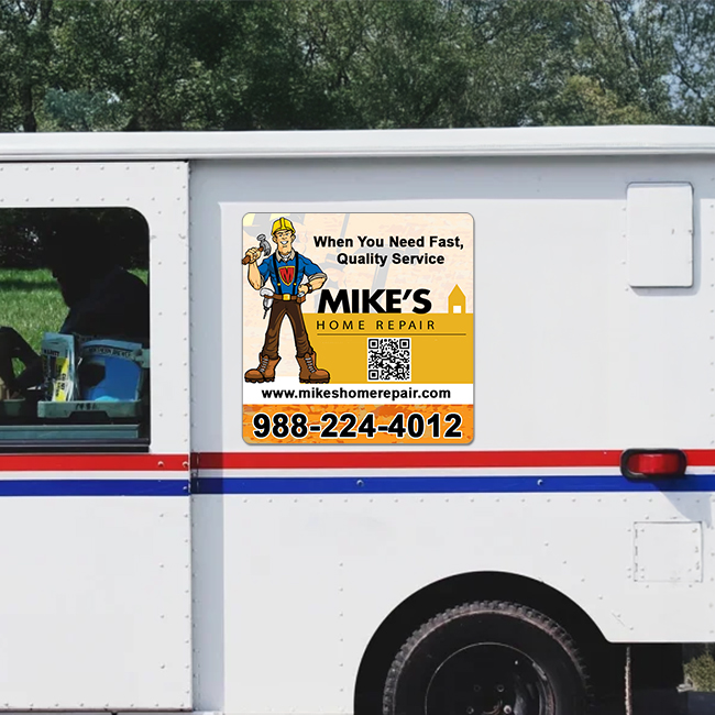 24x24 Custom Round Corners Outdoor Car Sign Magnets - 30 Mil