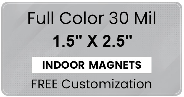 Magnet - 1.5x2.5 Round Corners - 30 Mil