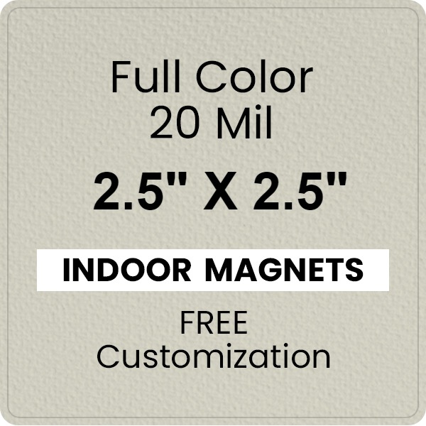 Magnet - 2.5x2.5 Round Corners - 20 Mil