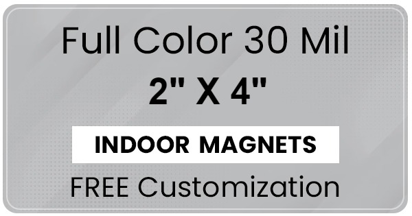 Magnet - 2x4 Round Corners - 30 Mil