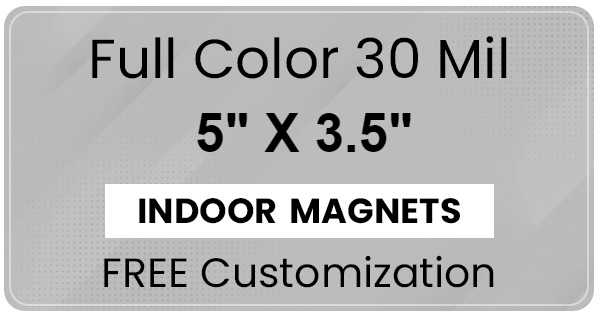 Magnet - 5x3.5 Round Corners - 30 Mil