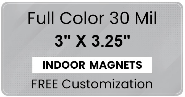 Magnet - 3x3.25 Round Corners - 30 Mil