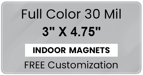 Magnet - 3x4.75 Round Corners - 30 Mil