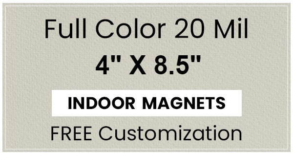 Magnet - 4x8.5 Square Corners - 20 mil
