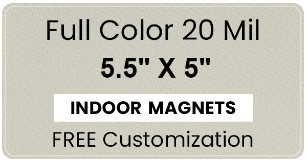 Magnet - 5.5x5 Round Corners - 20 Mil