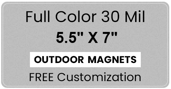 Magnet - 5.5x7 Round Corners - 30 Mil - Outdoor Safe