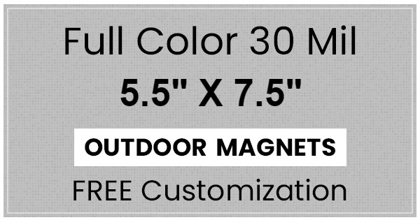 Magnet - 5.5x7.5 Square Corners - 30 Mil - Outdoor Safe