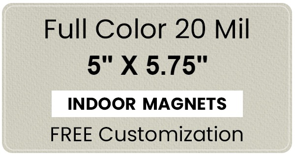 Magnet - 5x5.75 Round Corners - 20 Mil