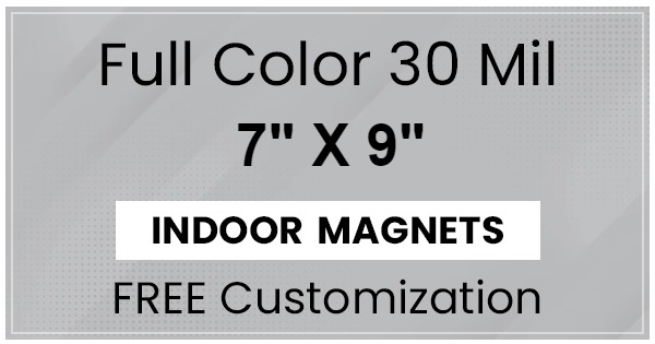 Magnet - 7x9 Square Corners - 30 Mil