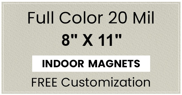 Magnet - 8x11 Square Corners - 20 mil