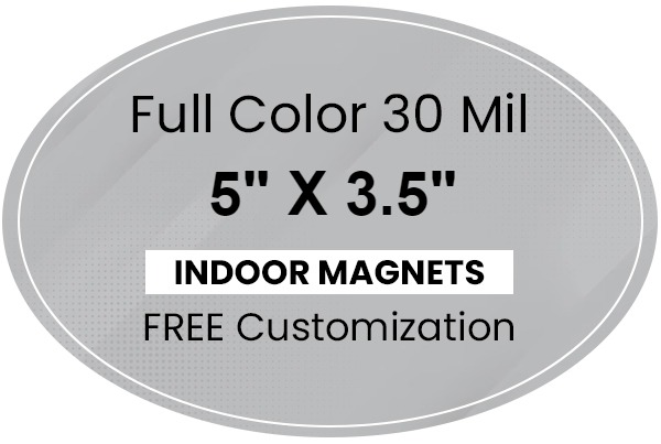 Magnet - Oval Shape (5x3.5) - 30 Mil