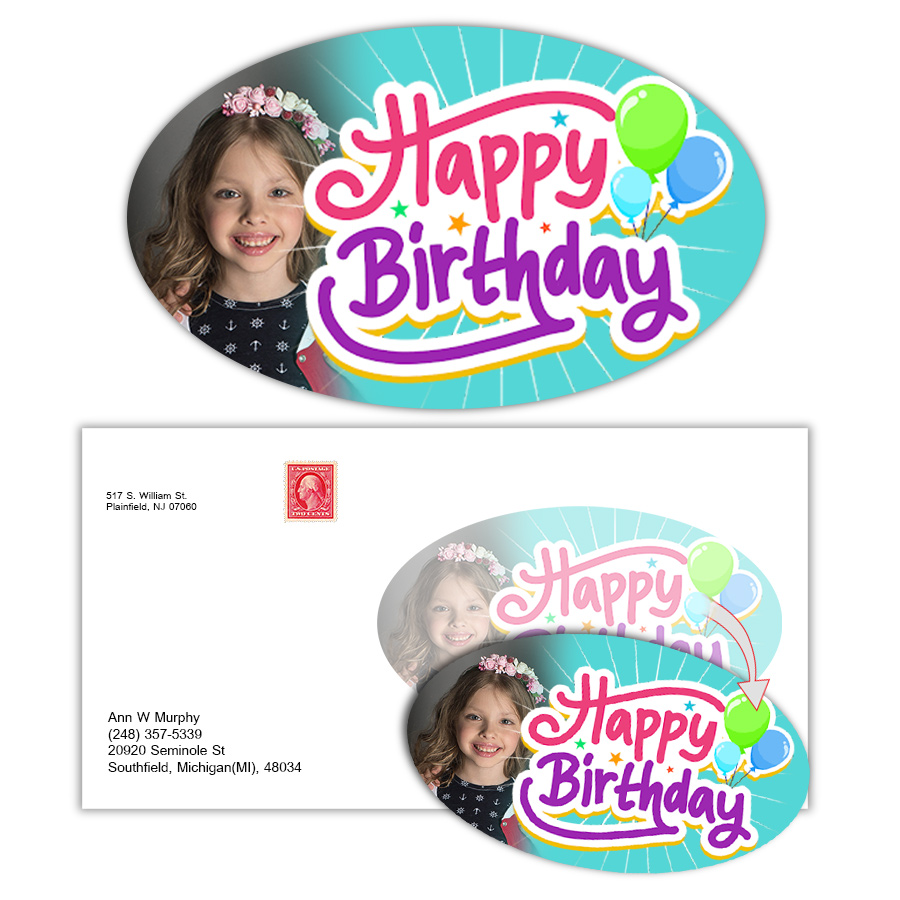 10.5x5.5 Custom Standard Coated Postcard with Oval Magnets Tipped On ...