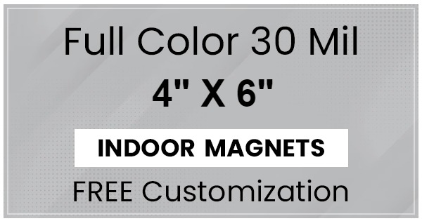 4x6 Square Corners Indoor Magnets - 30 Mil