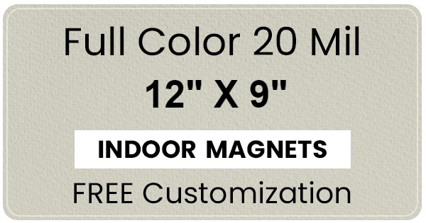 Magnet - 12x9 Round Corners - 20 Mil