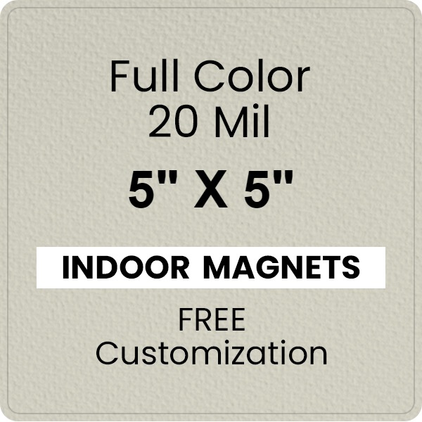 5x5 Round Corners Indoor Magnets - 20 Mil