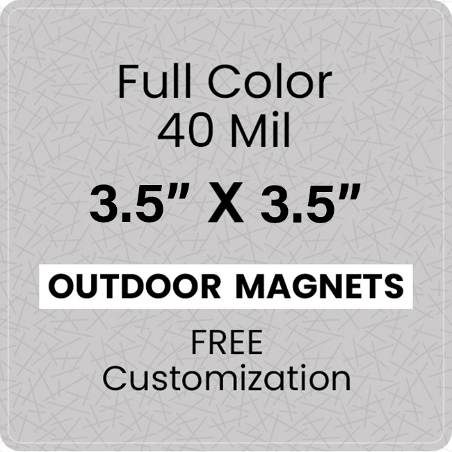 Magnet - 3.5x3.5 Round Corners - 40 Mil Outdoor