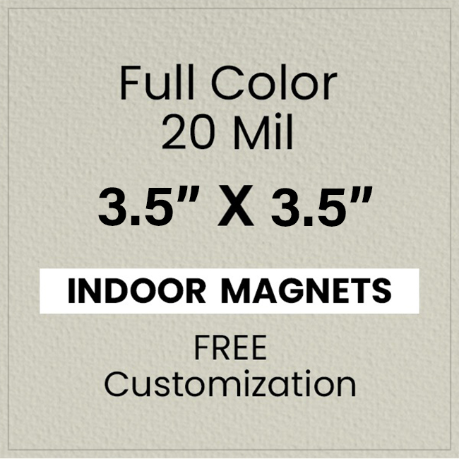 Magnet - 3.5x3.5 Square Corners - 20 Mil