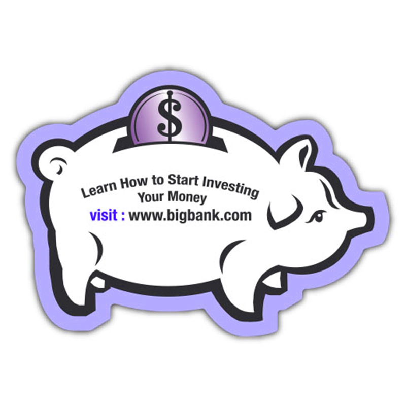 Magnet - Piggy Bank Shape (3.5x2.5) - 30 Mil - Outdoor Safe