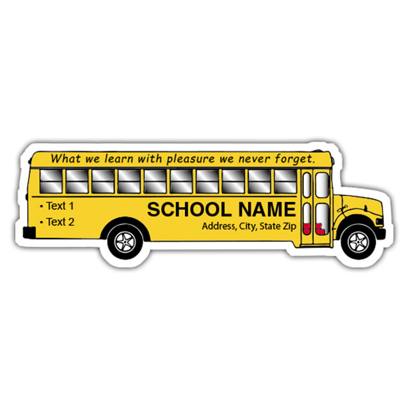 Magnet - School Bus Shape (5.25x1.75) - 20 Mil