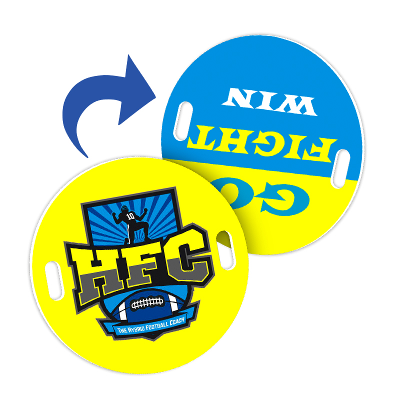 20" Circle Shaped Full Color Cheer Signs - Two Side