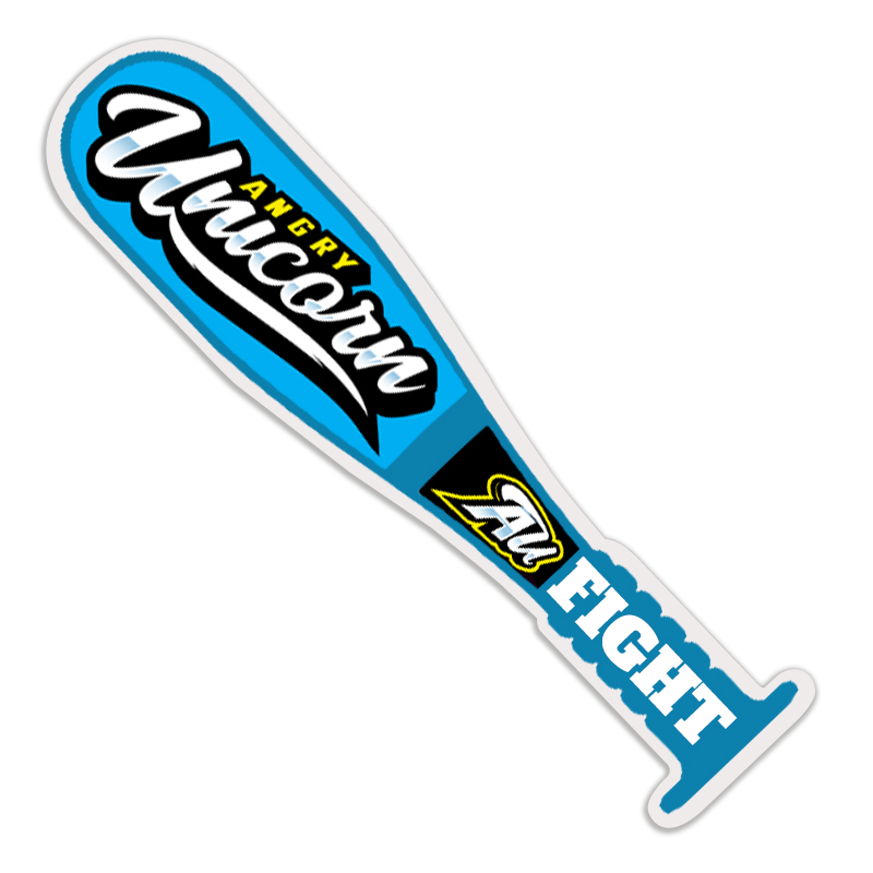 22" x 5" Baseball Bat Shaped Full Color Rally Signs - One Side